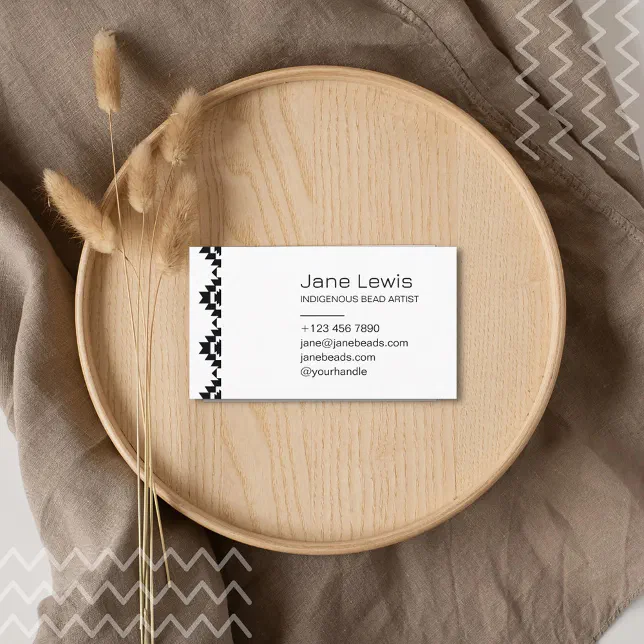 Zic Zac Design Illustration Native Indigenous Art Business Card | Zazzle