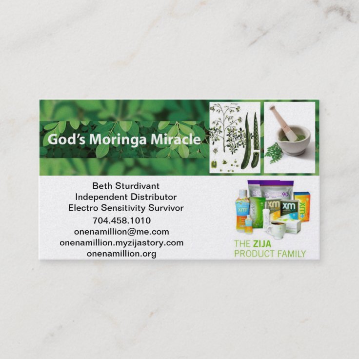 Zija Independent Distributor Business Card | Zazzle