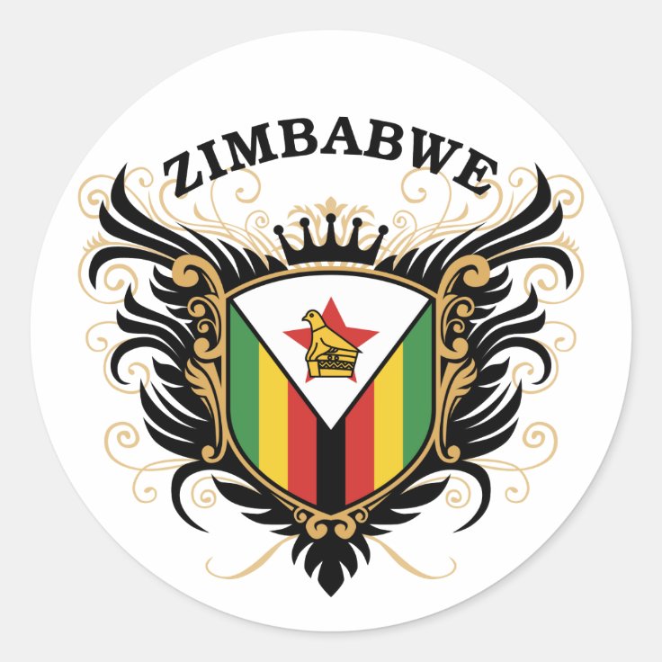 Zimbabwe Classic Round Sticker | Zazzle