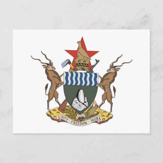 Zimbabwe Coat of Arms Postcard | Zazzle