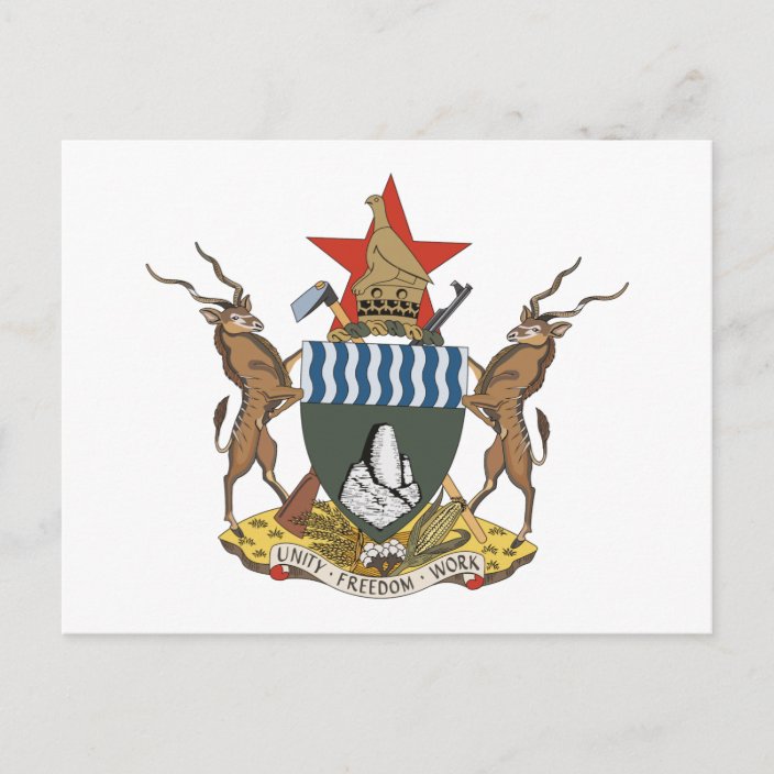 Zimbabwe Coat of Arms Postcard | Zazzle.com