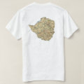 Zimbabwe Flag and Map T-Shirt | Zazzle