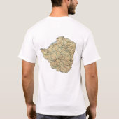Zimbabwe Flag and Map T-Shirt | Zazzle