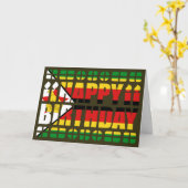 Zimbabwe Flag Birthday Card | Zazzle