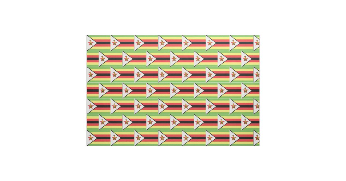 Zimbabwe Flag Fabric | Zazzle