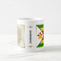 Zimbabwe Flag + Map Mug | Zazzle