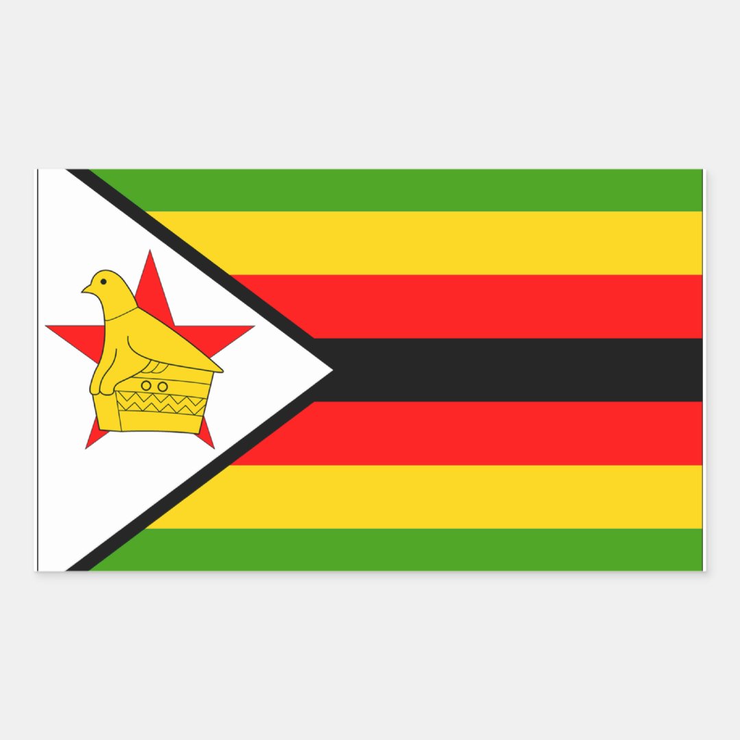 Zimbabwe Flag Rectangular Sticker | Zazzle