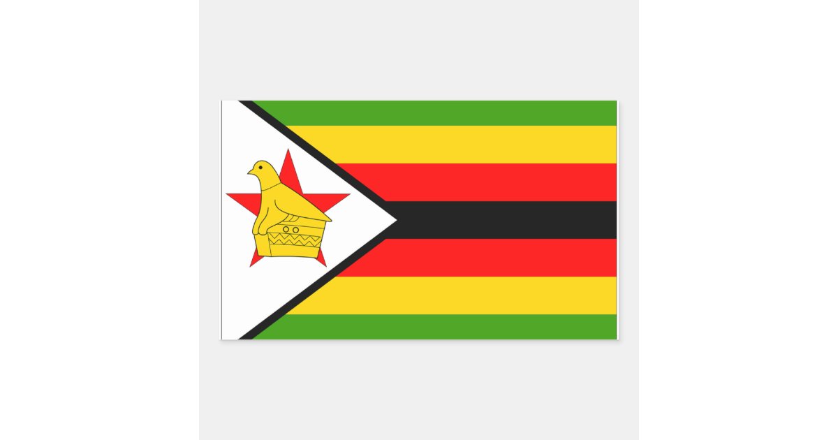 Zimbabwe Flag Rectangular Sticker | Zazzle