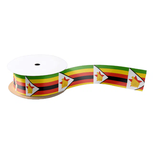 Zimbabwe Flag Satin Ribbon | Zazzle