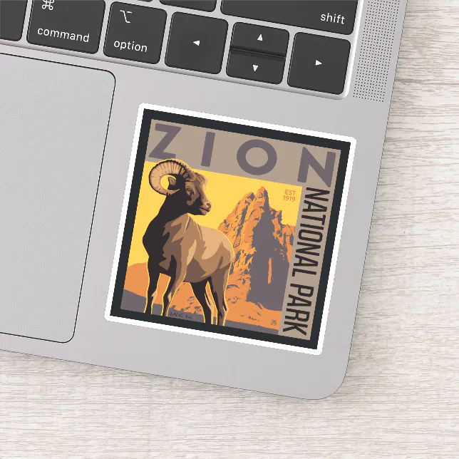 Zion National Park | Ram Sticker | Zazzle