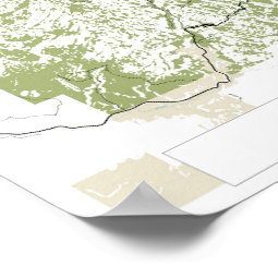 Zion National Park Retro Street Map Poster | Zazzle