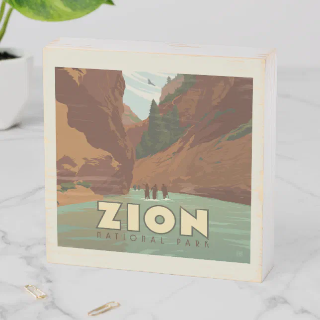 Zion National Park | The Narrows Wooden Box Sign | Zazzle