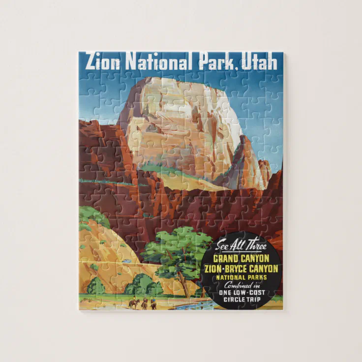 Zion National Park,Utah America Travel Jigsaw Puzzle | Zazzle