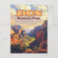 Zion National Park Utah Moab Canyon Retro Postcard | Zazzle