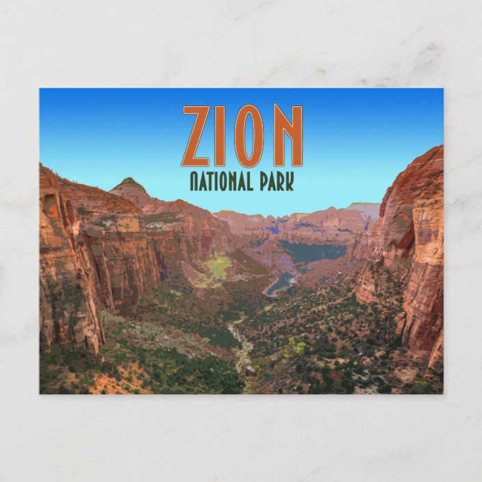 Zion National Park Utah Vintage Postcard | Zazzle