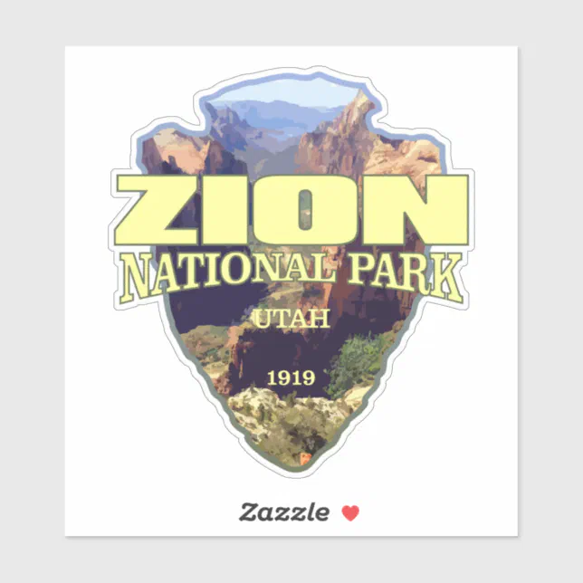 Zion NP (arrowhead) Sticker | Zazzle