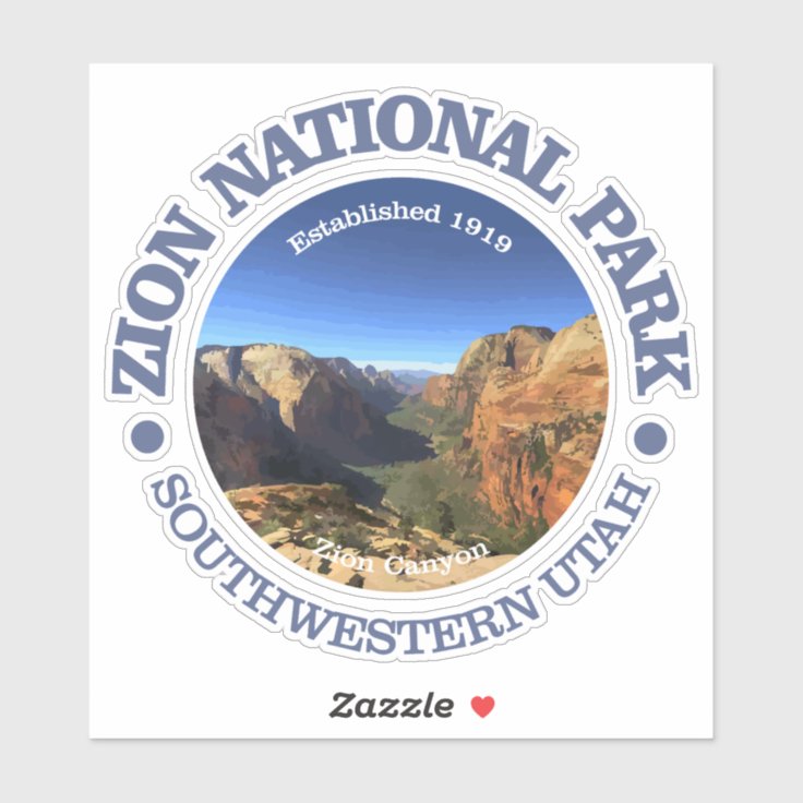 Zion NP Sticker | Zazzle