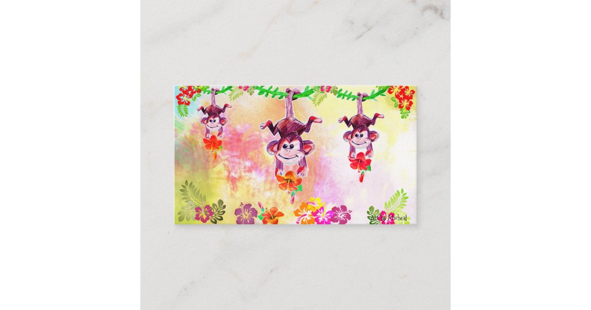 Zion The Monkey Business Cards | Zazzle