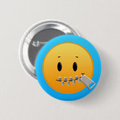 Zip Your Lips pin | Zazzle