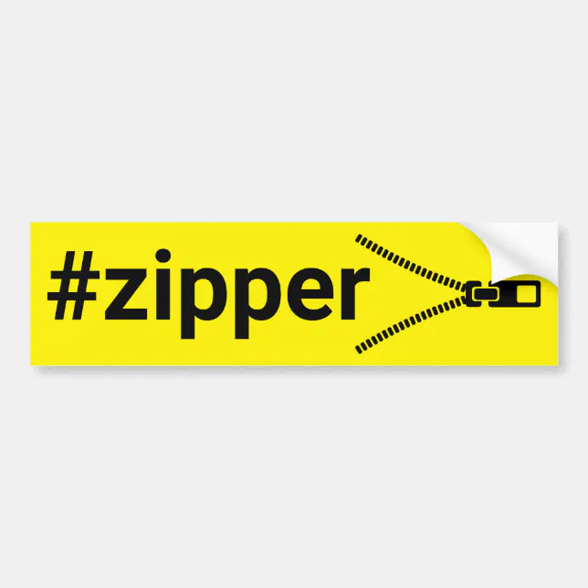 #Zipper Bumper Sticker | Zazzle