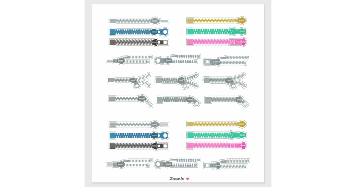 Zippers Sticker | Zazzle