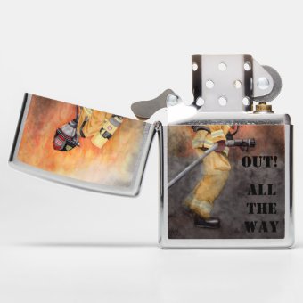Zippo Lighter Firefighter Custom Text Option | Zazzle