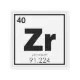 Zirconium chemical element symbol chemistry formul metal print | Zazzle