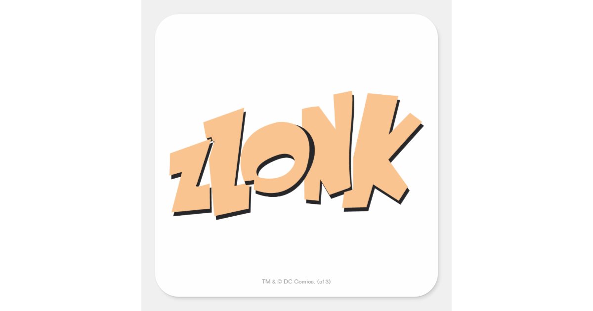 ZLONK! SQUARE STICKER | Zazzle
