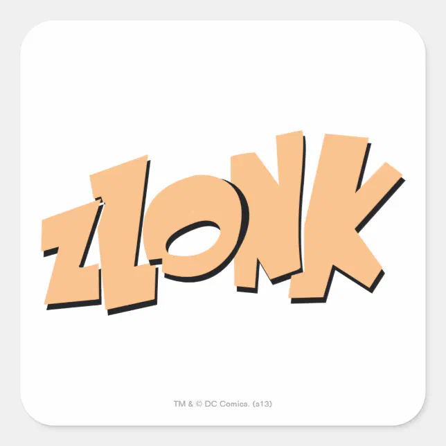 ZLONK! SQUARE STICKER | Zazzle