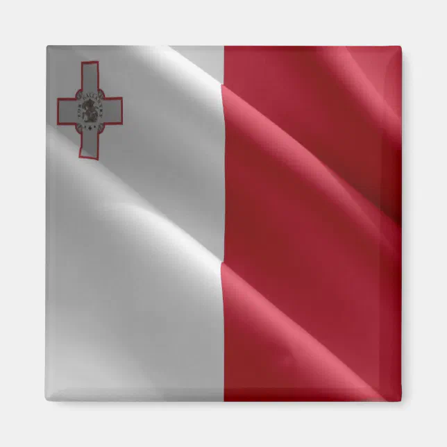 zMT002 MALTESE waving FLAG Malta, Fridge Magnet | Zazzle