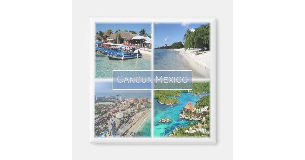 zMX003 CANCUN, Mosaic, Mexico, America, Fridge Magnet | Zazzle