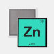Zn - Zinc Chemistry Periodic Table Symbol Element Magnet | Zazzle