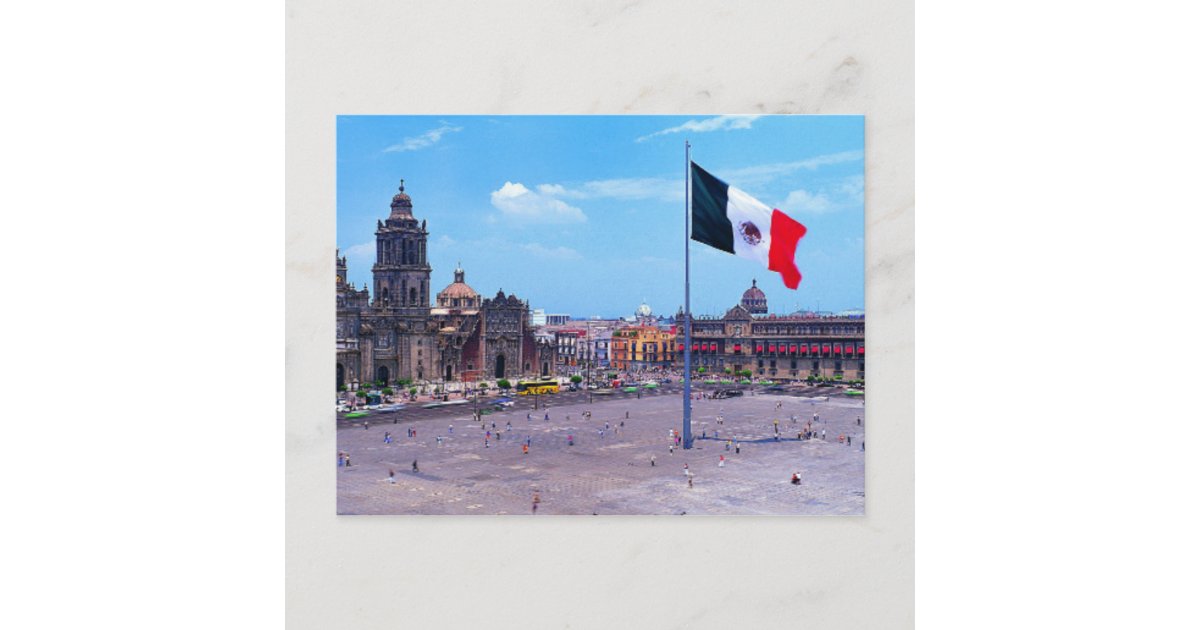 Zocalo, Mexico City, Mexico Postcard | Zazzle