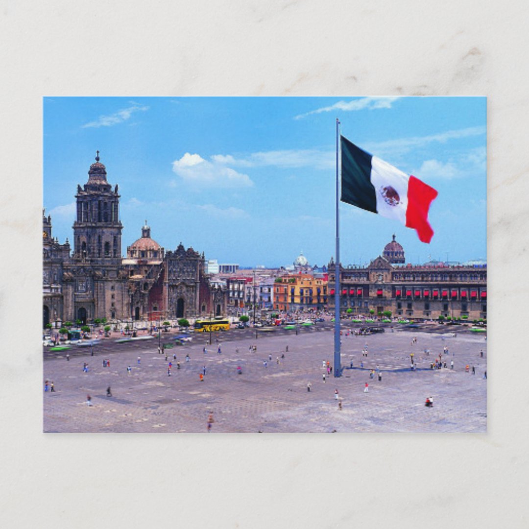 Zocalo, Mexico City, Mexico Postcard | Zazzle