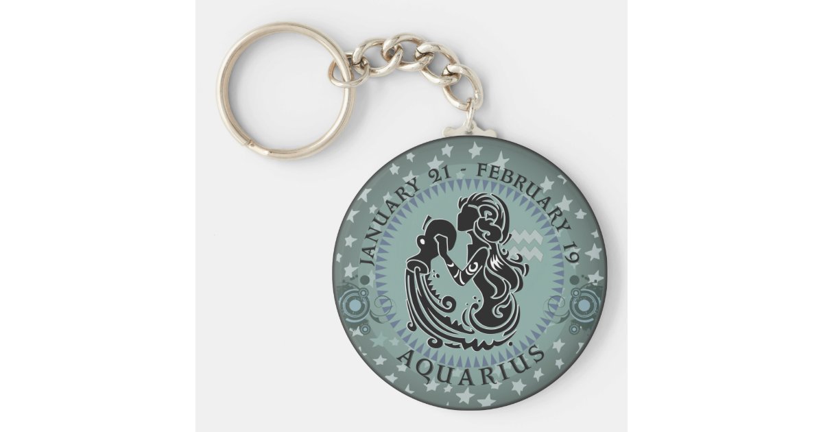 Zodiac Aquarius Keychain | Zazzle