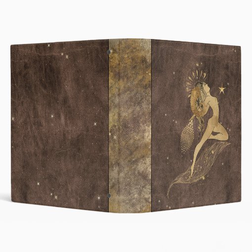 Zodiac Aries | Cosmic Gold and Black Astrology 3 Ring Binder | Zazzle