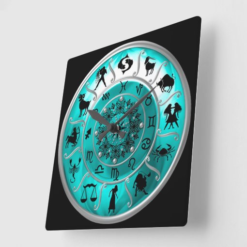 Zodiac ~ Astrological Signs ~ Horoscope ~ Square Wall Clock | Zazzle