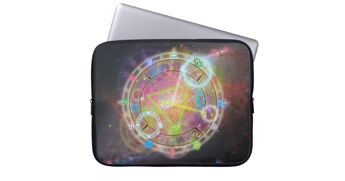 Zodiac Astrology Natal Chart Laptop Sleeve | Zazzle