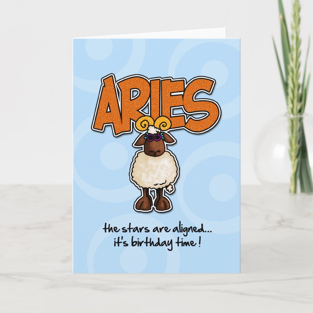 Zodiac Birthday — Aries Card | Zazzle