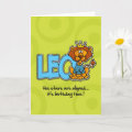 Zodiac Birthday — Leo Card | Zazzle