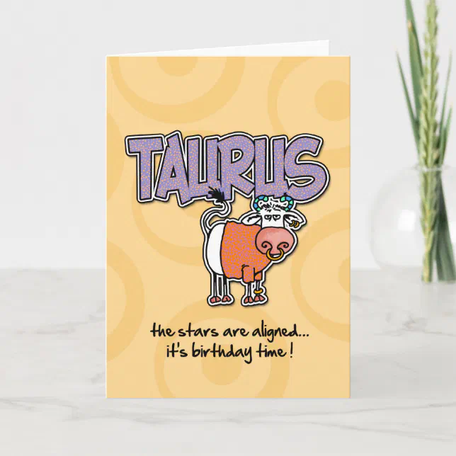 Zodiac Birthday - Taurus Card | Zazzle