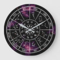 Zodiac Calendar | Astrology Star Sign Symbols Large Clock | Zazzle