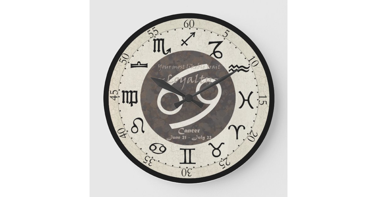 Zodiac Clock - Cancer | Zazzle