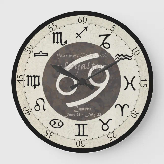 Zodiac Clock - Cancer | Zazzle