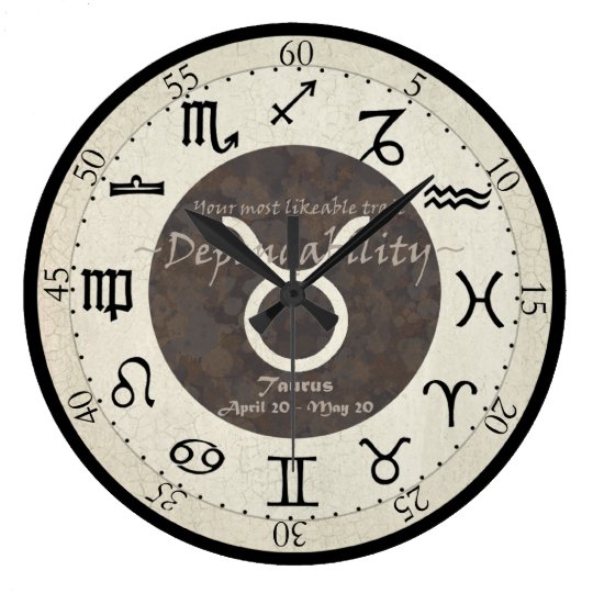 Zodiac Clock - Taurus | Zazzle.com