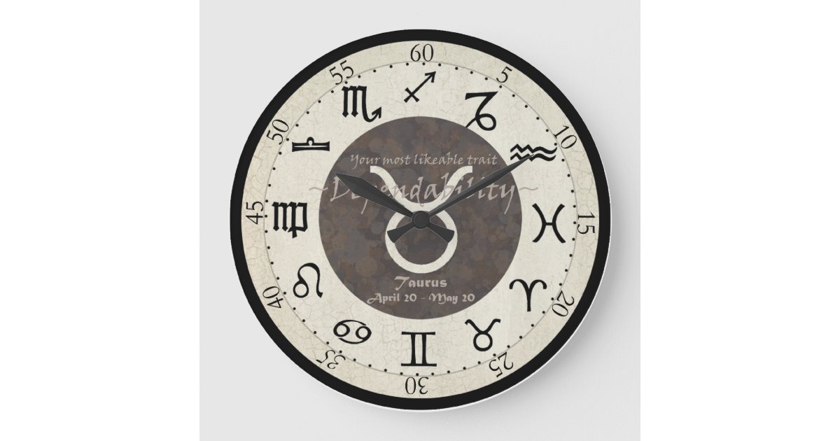 Zodiac Clock - Taurus | Zazzle