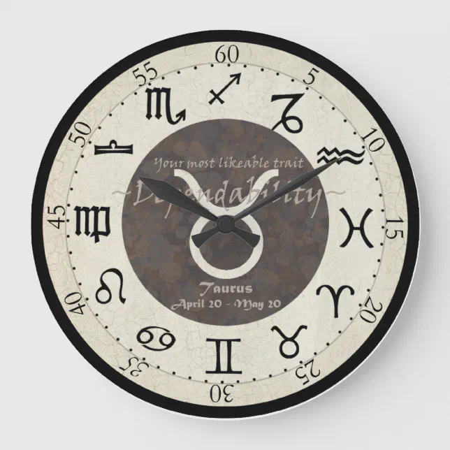 Zodiac Clock - Taurus | Zazzle