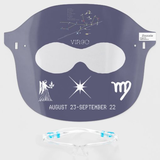 Zodiac Constellation And Sign Virgo Face Shield | Zazzle