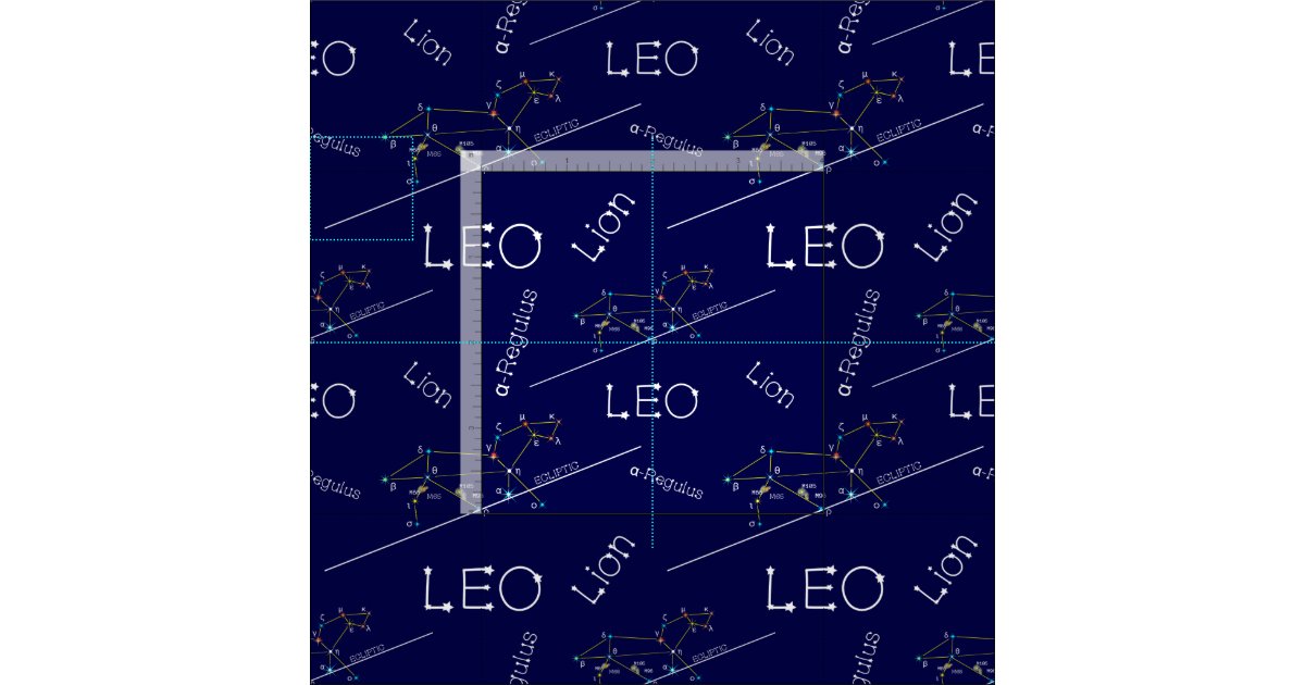 Zodiac Constellation Leo Fabric | Zazzle