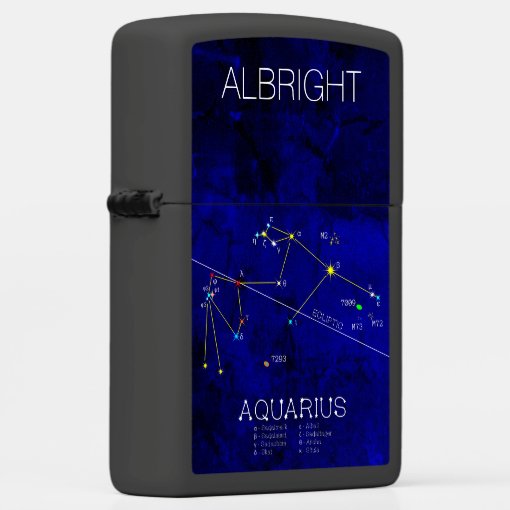 Zodiac constellation of stars AQUARIUS Zippo Lighter | Zazzle